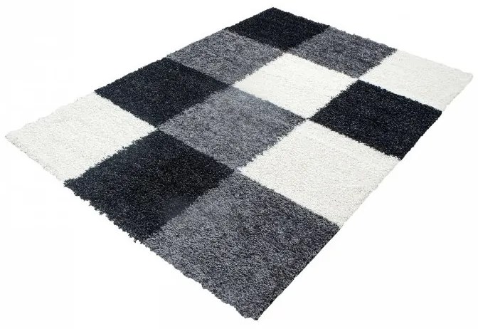 Vopi | Kusový koberec Life Shaggy 1501 black - 60 x 110 cm