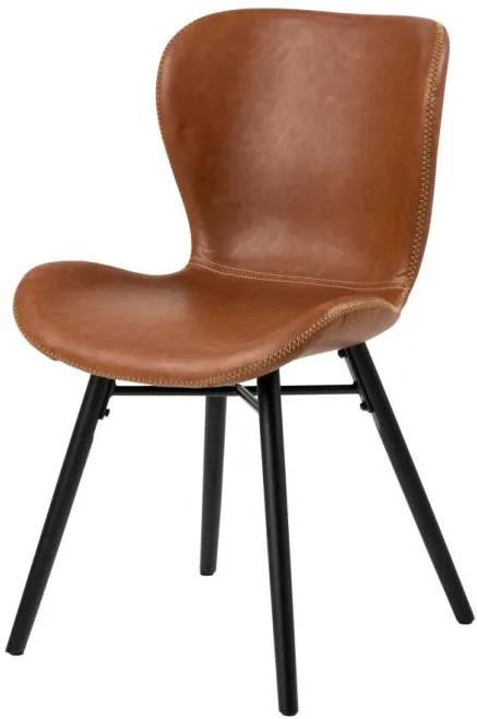 Jídelní židle Ebati V Brandy PU WAX / Black