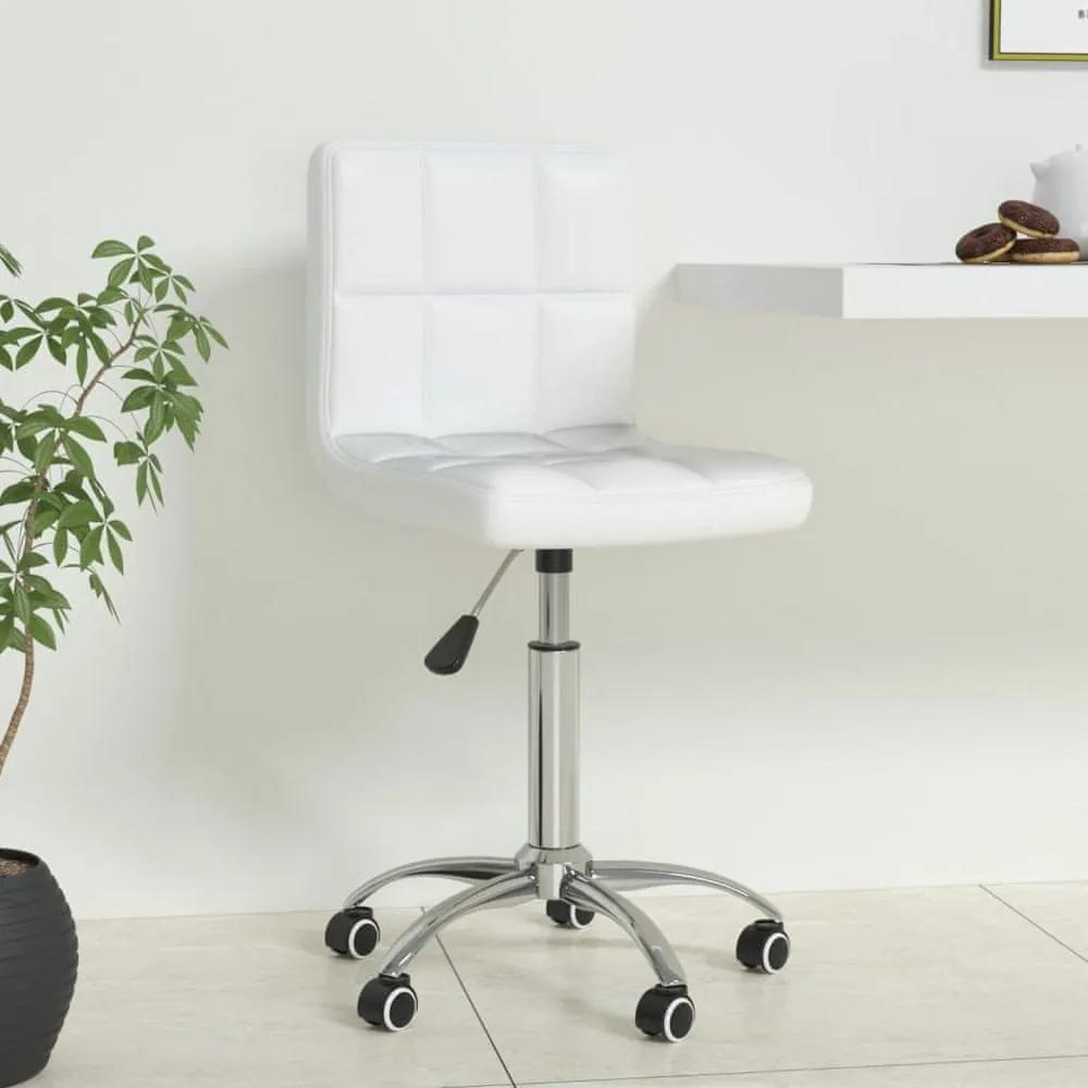 Petromila Otočná kancelářská židle bílá umělá kůže