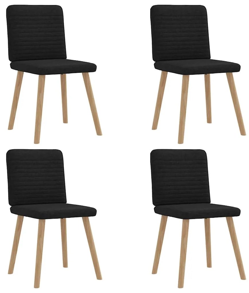 Jídelní židle 4 ks černé textil 3315246