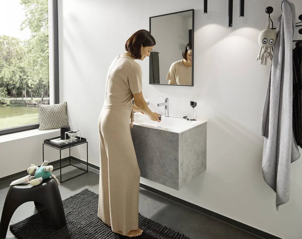 Hansgrohe Finoris, umyvadlová baterie 110, s výpustí Push-Open, CoolStart, EcoSmart, chromová, 76024000