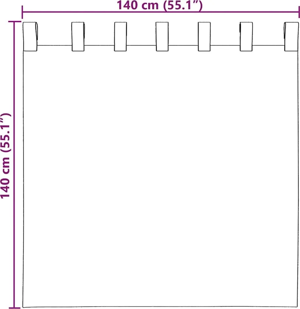 vidaXL Voálové záclony s tyčovými kapsami 2 ks [4102171] Barva: Žlutá