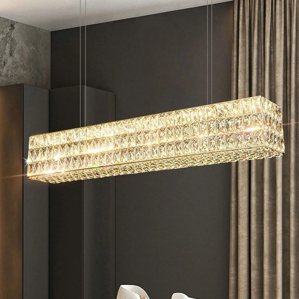 Toolight Designové LED osvětlení Crystal + dálkové ovládání APP1566-CP Gold