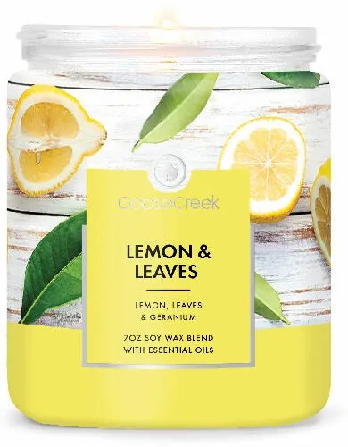 Svíčka s 1-knotem 0,2 KG LEMON & LEAVES, aromatická v dóze KP|Goose Creek