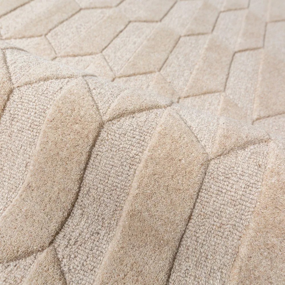 Vínový/v přírodní barvě ručně tkaný vlněný koberec 200x290 cm Apex Border Wool – Flair Rugs