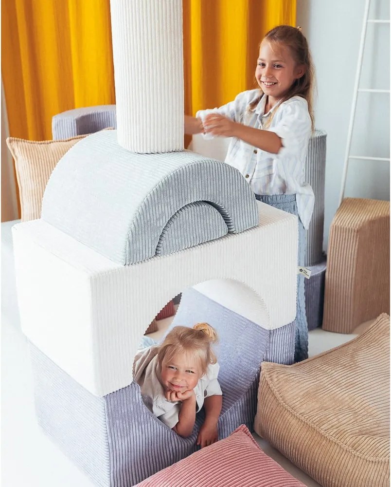 Manšestrové pěnové hřiště v mentolové barvě 75x49x37 cm Rainbow Montessori – Wigiwama