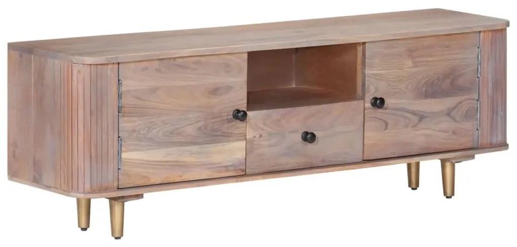 TV stolek 118 x 30 x 40 cm masivní akáciové dřevo 322684