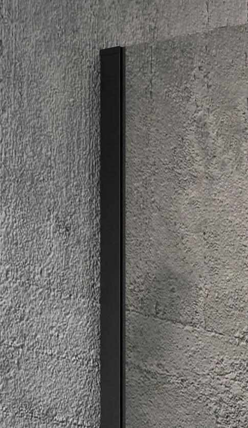 Gelco VARIO BLACK sprchová zástěna 130 x 200 cm jednodílná k instalaci ke stěně černá sklo matné GX1413GX1014