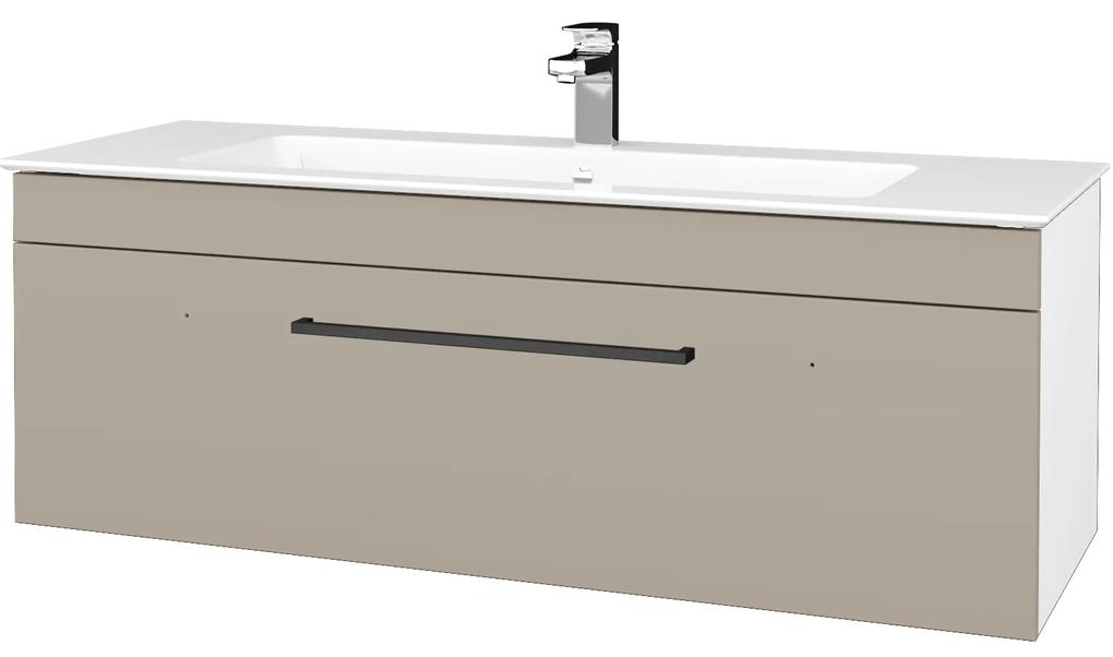 Dřevojas Koupelnová skříň ASTON SZZ 120 Varianta: N01 Bílá lesk / Úchytka T07 / D01 Beton