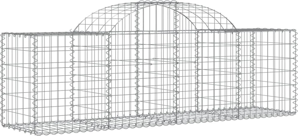 Klenuté gabionové koše 30 ks 200x50x60/80 cm pozinkované železo 3146295
