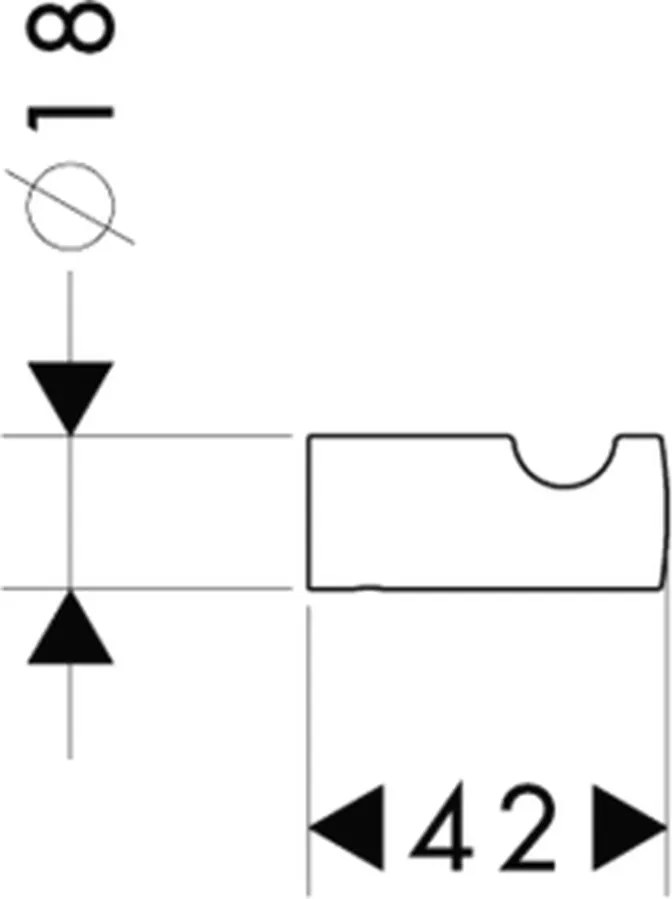 Hansgrohe Logis, jednoduchý háček, chromová, HAN-40511000