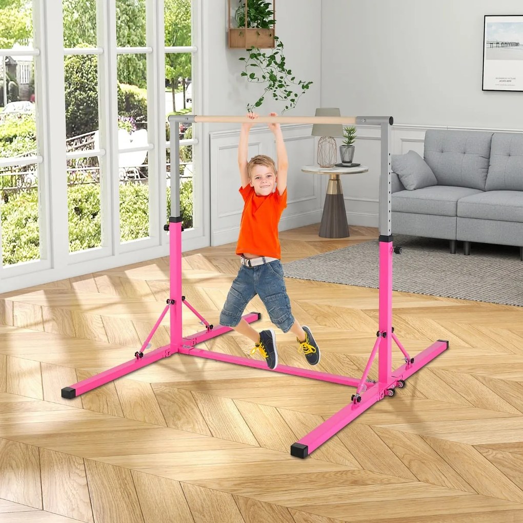 Costway Skládací gymnastická hrazda pro děti Vybavení domácí