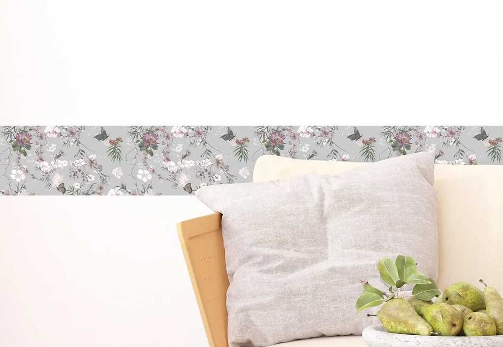 Samolepící bordura na zeď Pastelová Zahrada | 5 m x 13.8 cm | DWB8469
