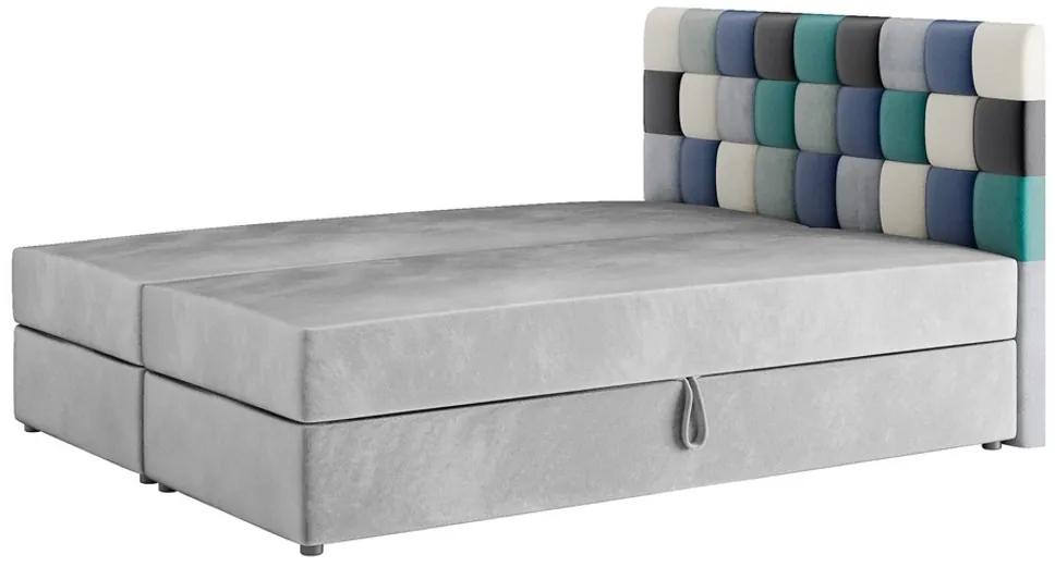 Čalouněná postel boxspring LEMON, 160x200, itaka 14/modrá