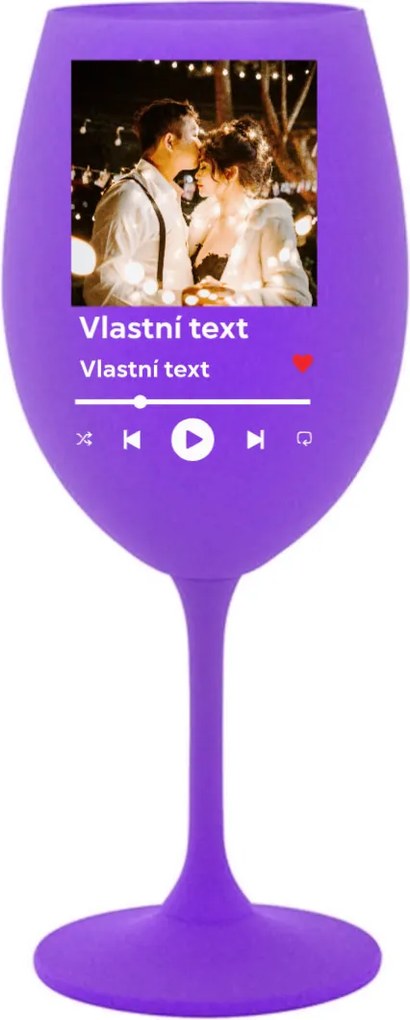 Personalizovaná sklenice s motivem přehrávače
