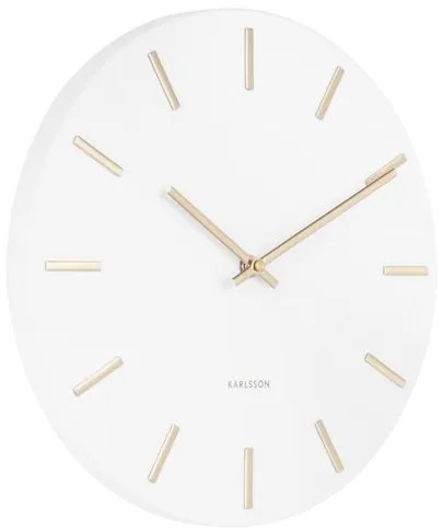 Karlsson 5821WH Designové nástěnné hodiny  pr. 30 cm