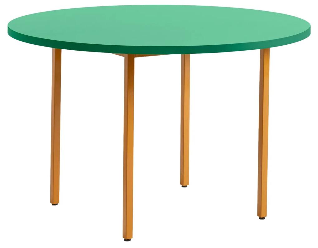 HAY Jídelní stůl Two-Colour Ø120, Ochre / Green Mint