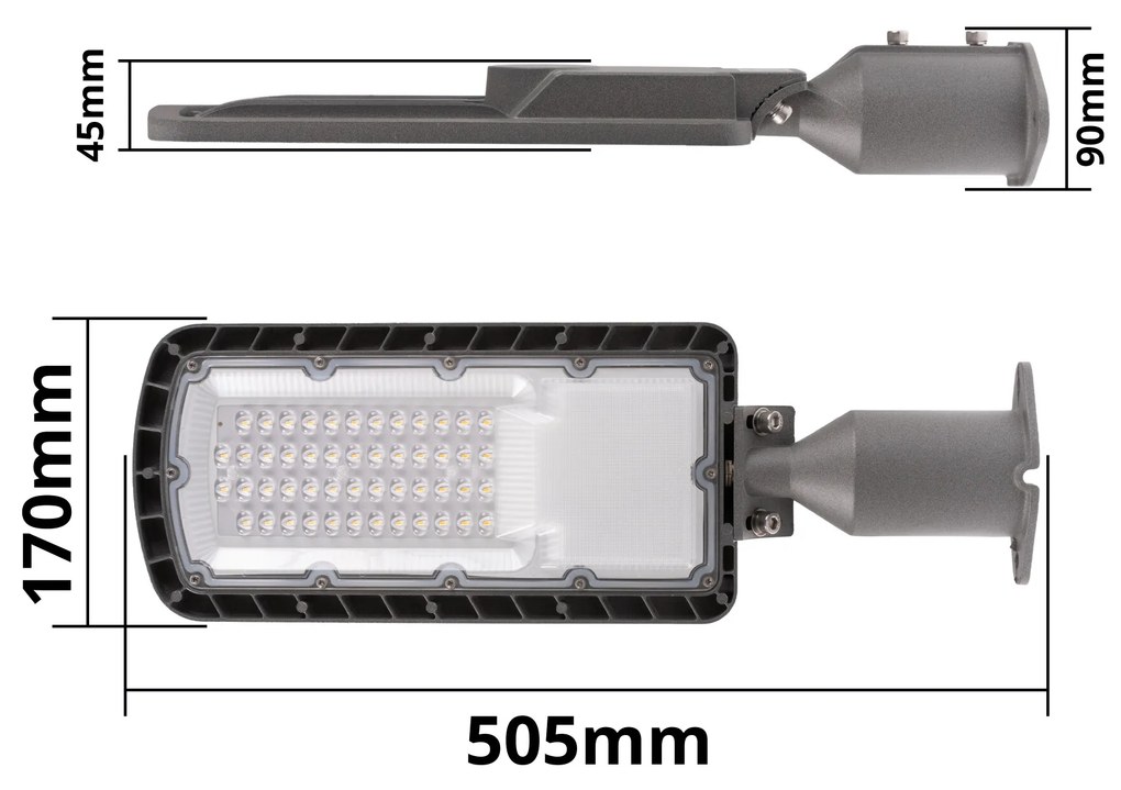 T-LED 107047 LED veřejné osvětlení VO3 50W Extra teplá 2700K