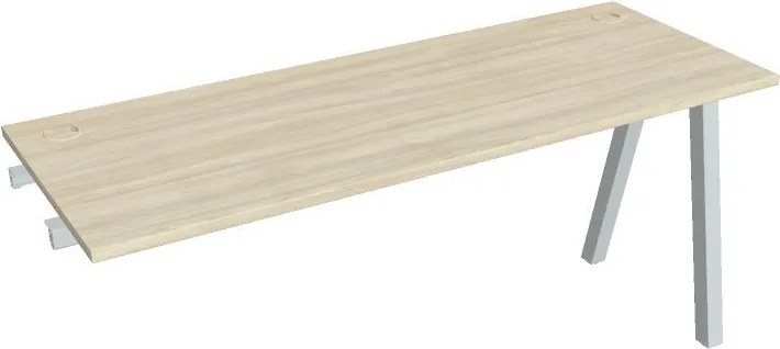 Hobis Kancelářský stůl k řetězení Hobis UE A 1600R, deskaakát, bílá RAL 9016