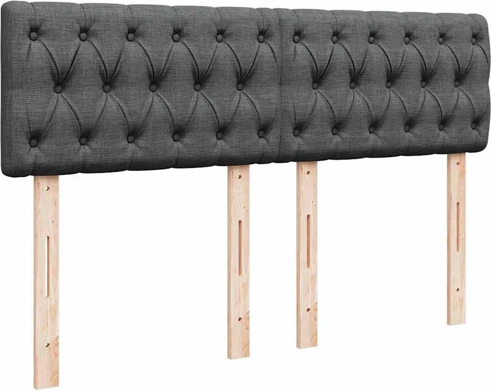 Box spring postel s matrací tmavě šedý 140 x 190 cm textil 3287071