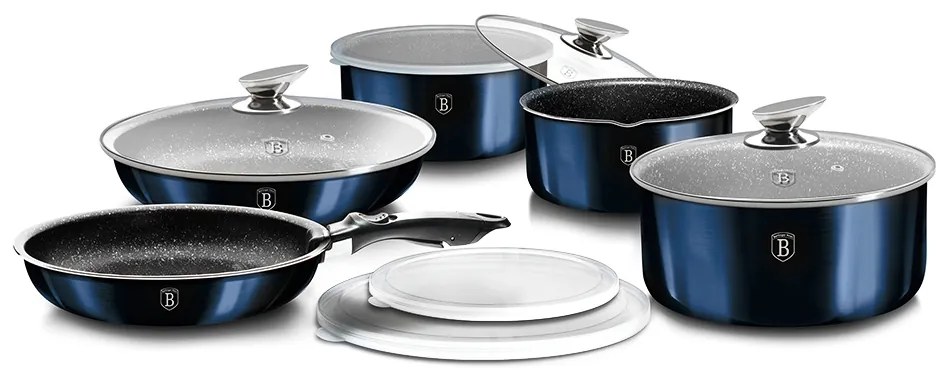 Sada nádobí s odnímatelnou rukojetí 12 ks Aquamarine Metallic Line
