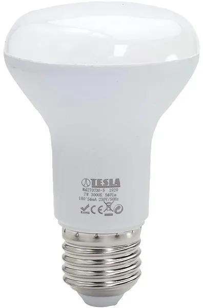 TESLA LED REFLEKTOR R63, E27, 7W, 630lm, 3000K teplá bílá