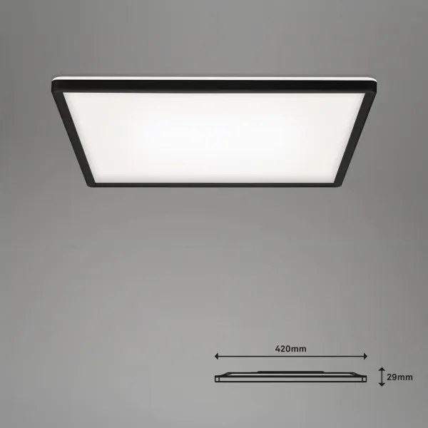 Briloner 7060-015 - LED Stm panel SLIM 22W/230V 42x42 cm černá Wi-Fi Tuya + DO