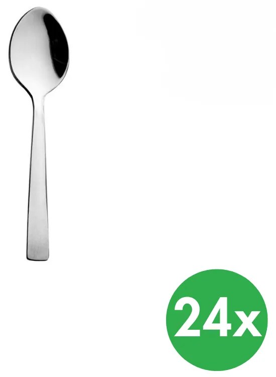 Lžička mocca PLAIN, nerez, 24 ks