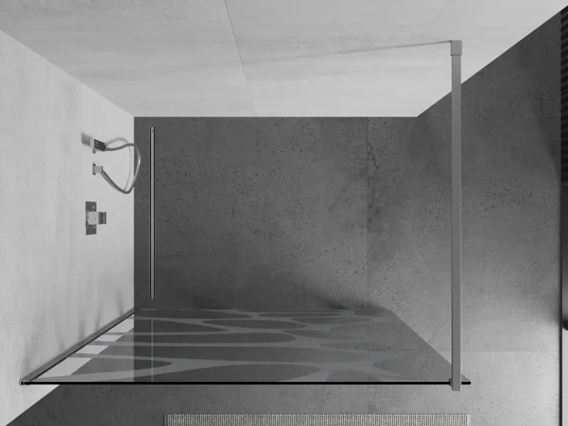 Mexen Kioto sprchová zástěna 110x200 cm 8 mm, chrom, bílé provedení, 800-110-101-01-97