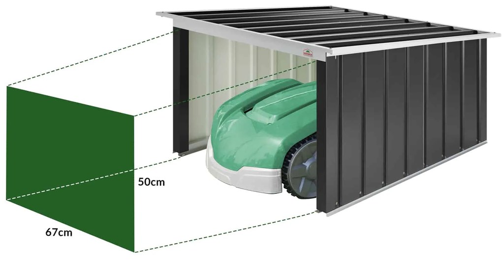 Deuba Garáž pro robotickou sekačku 89x90x54 cm - antracit