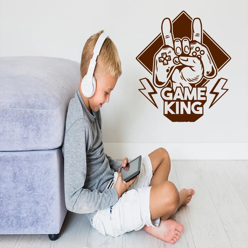 Živá Zeď Samolepka na zeď Game King Barva: černá