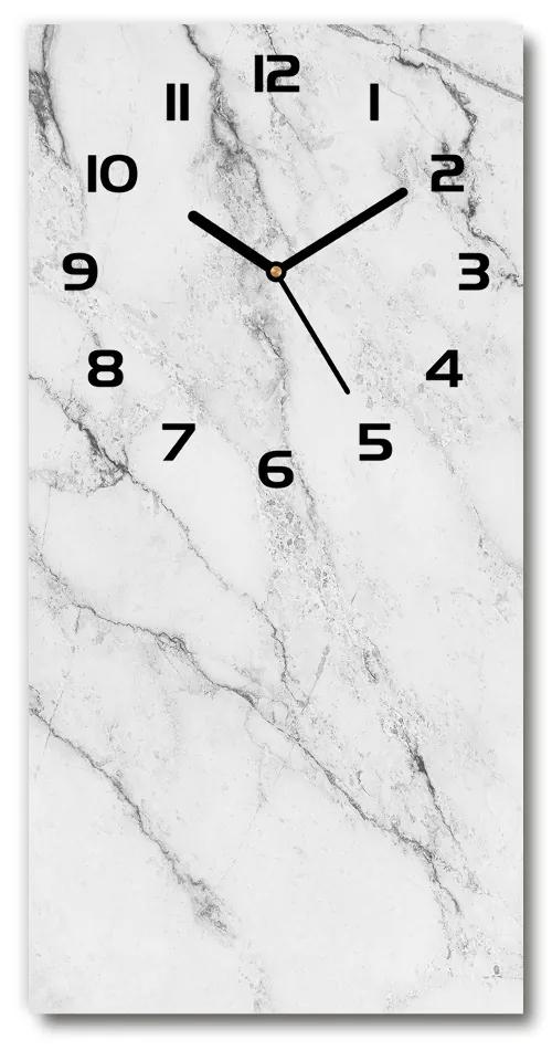 Wallmuralia Moderní hodiny nástěnné Mramor pozadí 30x60 cm