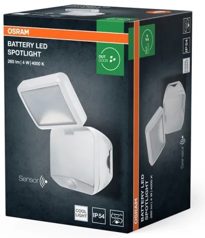 Osram - LED Venkovní nástěnný reflektor se senzorem BATTERY LED/4W/4xD IP54