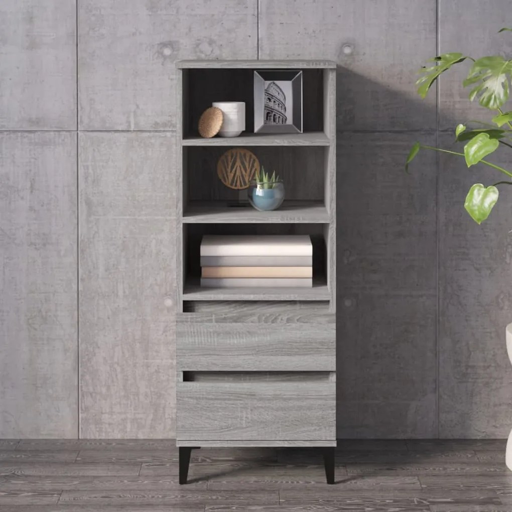 vidaXL Skříň highboard šedá sonoma 40 x 36 x 110 cm kompozitní dřevo