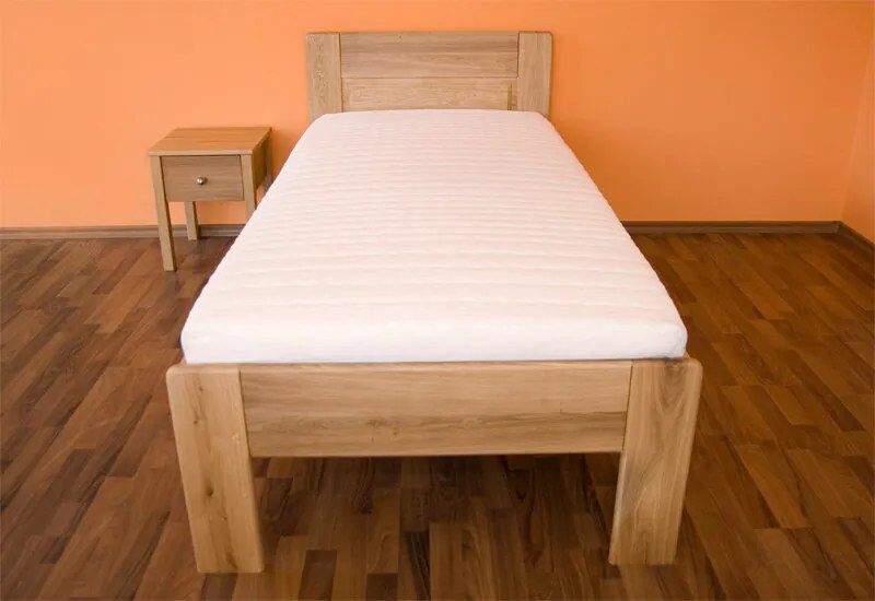 Postel Postelia MONAKO 90x200 cm, Buk - dřevěná postel z masivu o šíři 2,8 cm