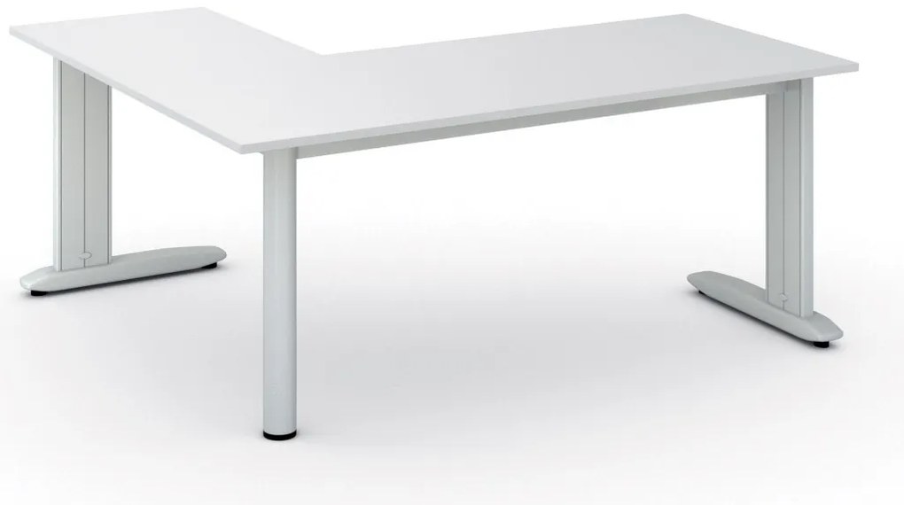 Rohový kancelářský stůl PRIMO FLEXIBLE, 180x160 cm, bílá