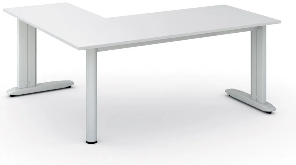 Rohový kancelářský stůl PRIMO FLEXIBLE, 180x160 cm, bílá