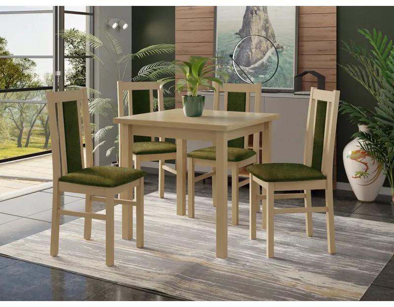 Jídelní stůl se 4 židlemi - AL27, Barva dřeva: sonoma-L, Potah: 25x - Paros 2