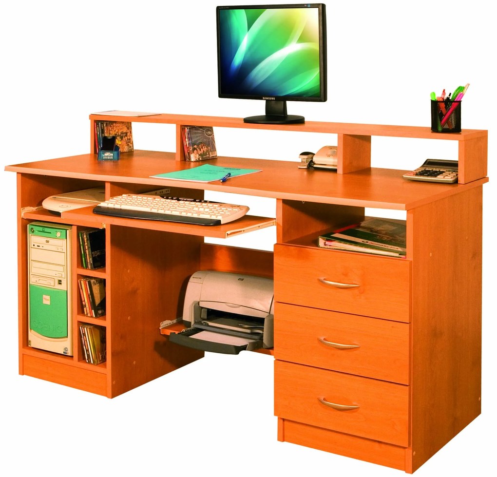 Nábytek Mikulík PC psací stůl WEST - (š/v/h) 140 x 75 x 60 cm zásuvky levá strana