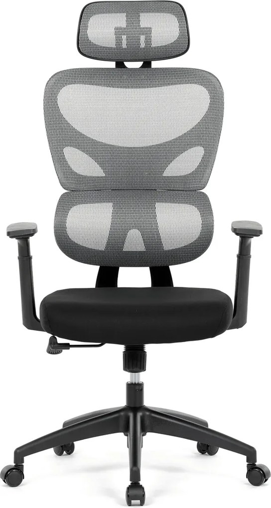 Ergonomická kancelářská židle LEXON - šedá síťovina