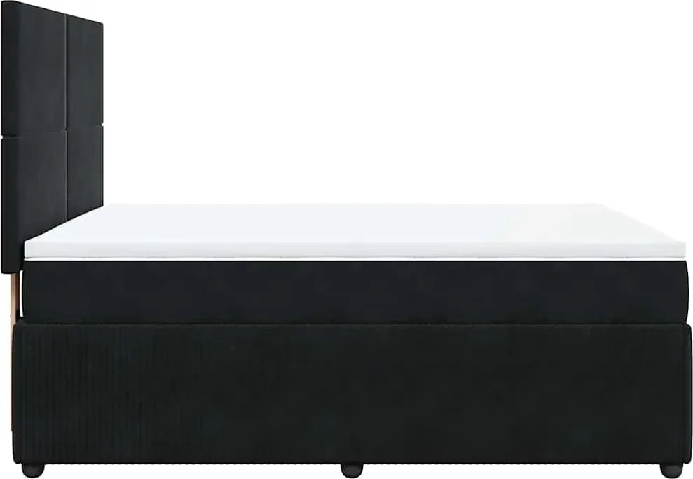 Box spring postel s matrací černá 140x200 cm samet 3294654