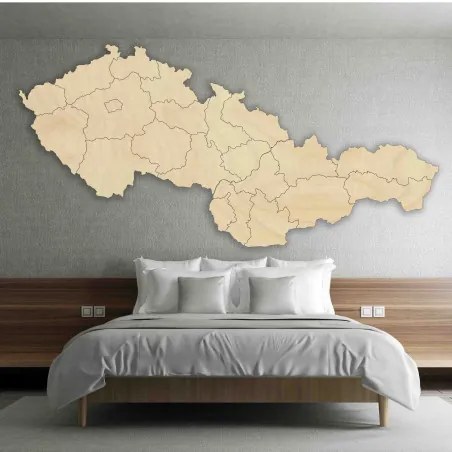 Puzzle mapa České a Slovenské republiky, Československo | SENTOP HDF-M011