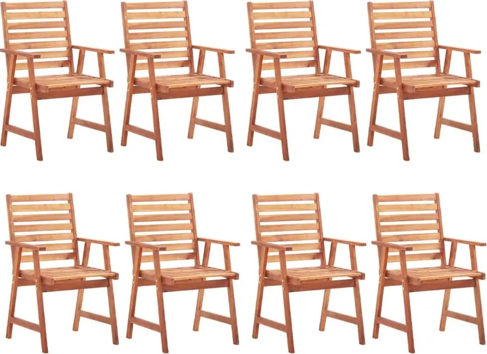 vidaXL Zahradní jídelní židle 8 ks s poduškami masivní akáciové dřevo [3078390] Barva: Královská modř