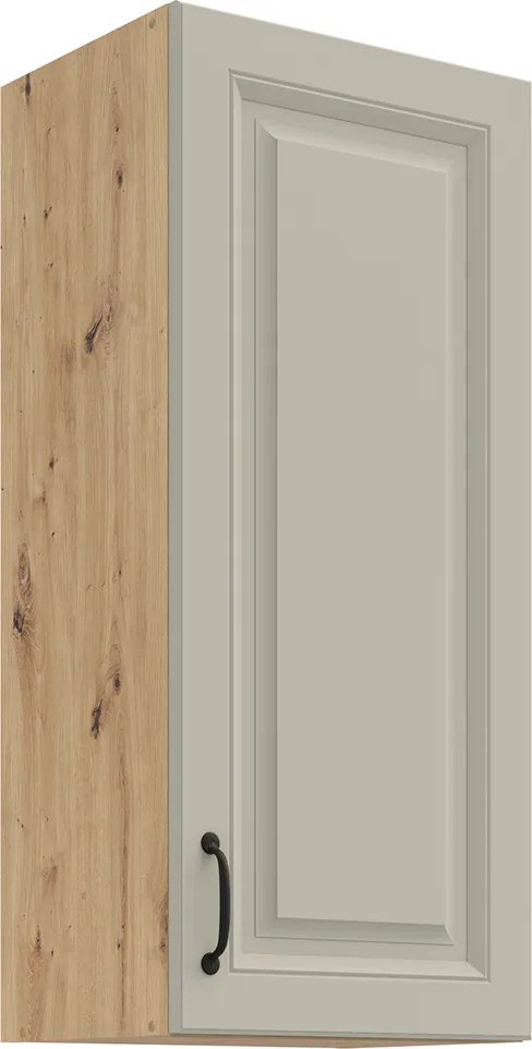 STILO ac | horní skříňka 40 G-90 1F s policemi | 40 cm | VYSOKÁ | UNI dvířka | artisan/světle šedá