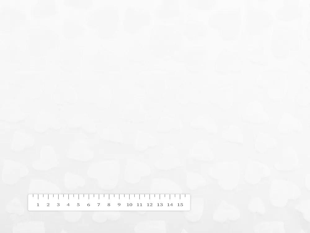 Biante Dětský povlak na polštář Minky hladký MKH-008 Srdíčka - Sněhově bílý 70 x 90 cm