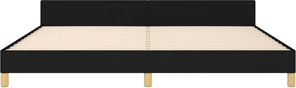Rám postele bez matrace černý 200 x 200 cm textil 3125002