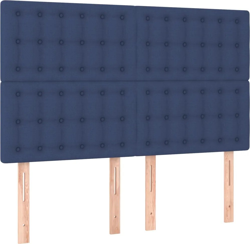 Box spring postel s matrací modrá 140x190 cm textil 3137475