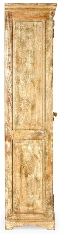 furniture-nabytek.cz - Masivní šatní skříň Patinor z mangového dřeva, lakovaná, přírodní barva