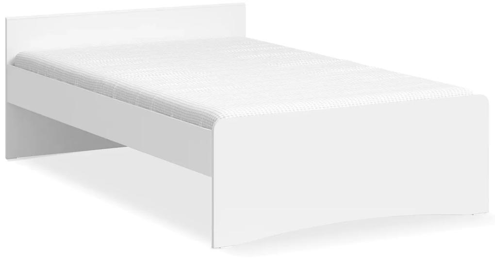 Čilek Studentská postel 120x200 cm s čelem s poličkami White