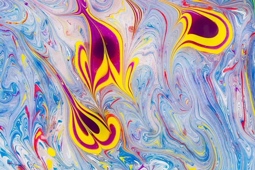 Tapeta Ebru abstrakce - 225x150 cm
